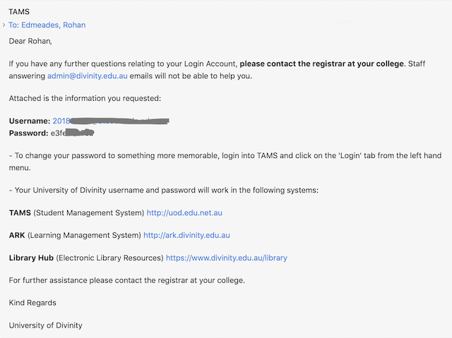University of Divinity Login and Password Guide | Support for Teaching ...